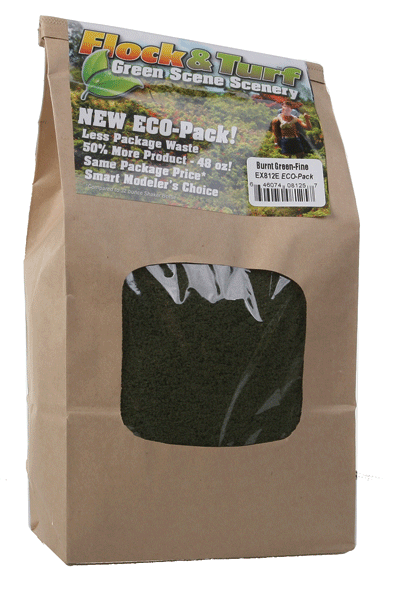 Scenic Express ~ Flock & Turf Ground Cover ECO Pack Bag ~ 48oz ~ Fine ...