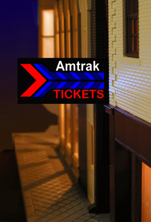 Miller Engineering ~ Right ~ Amtrak Station Sign ~ 64812R - Iron Planet ...