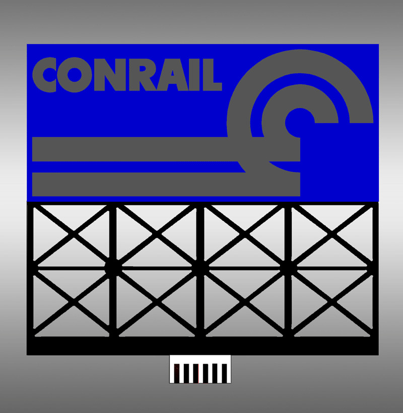 Miller Engineering ~ N or Z Scale ~ Conrail Flashing Rooftop Billboard ...