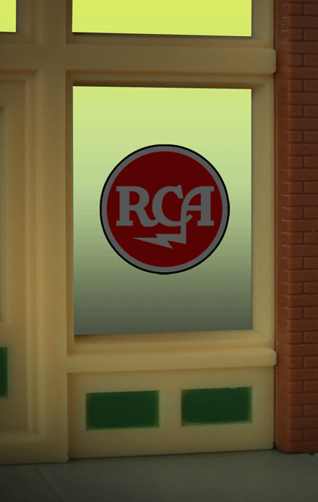 Miller Engineering ~ RCA Window sign ~ 9000 - Iron Planet Hobbies