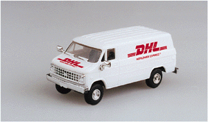 Trident Miniatures ~ HO Scale ~ Chevrolet Delivery Vans ~ DHL Worldwide ...