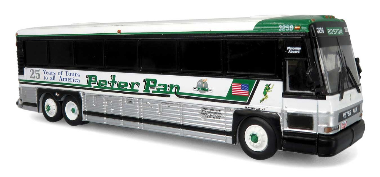 Iconic Replicas ~ HO Scale ~ MCI D4000 Coach ~ Assembled ~ Peter Pan ...