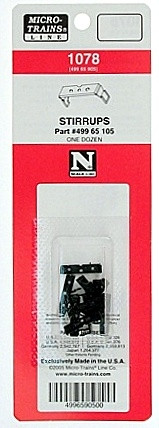 Micro Trains N Scale ~ (1078) Box Car End Stirrups (12) ~ 49965905