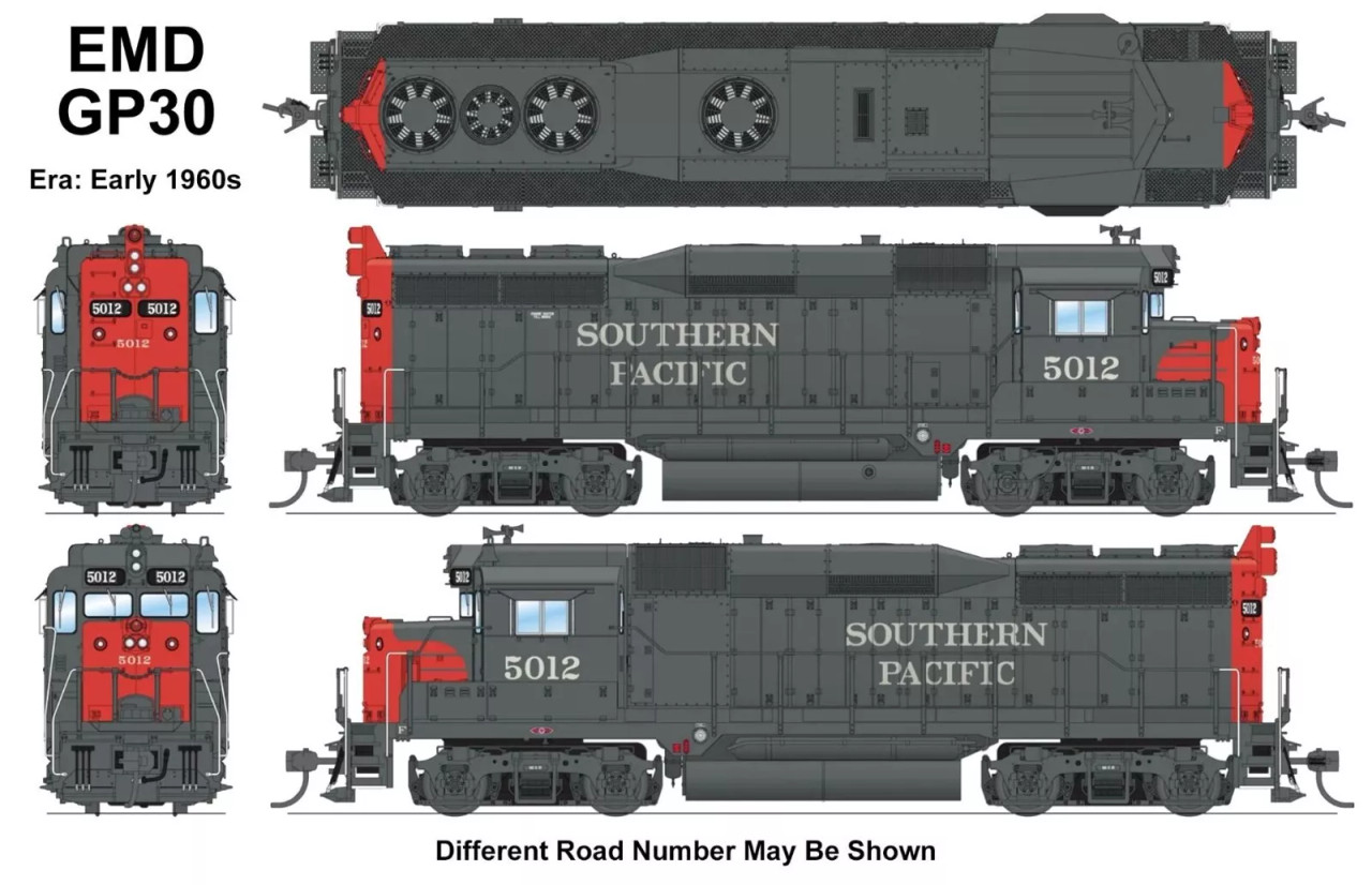 Broadway Limited HO Scale ~ EMD GP30 Stealth ATSF #1263 ~ DCC Ready ~ 9150