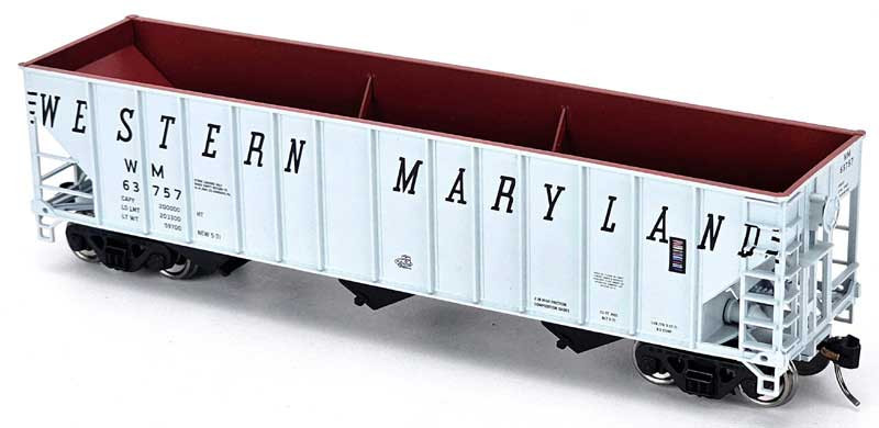 Bowser ~ HO Scale ~ 100-Ton 3-Bay Open Hopper ~ Western Maryland #63809 ...
