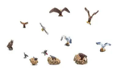 Woodland Scenics ~ HO Scale ~ Birds and Nests ~ A1970 - Iron Planet Hobbies