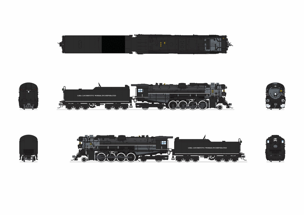 Broadway Limited ~ HO Scale ~ A1 ~ Lima Locomotive Works #1 ~ 6-Axle ...