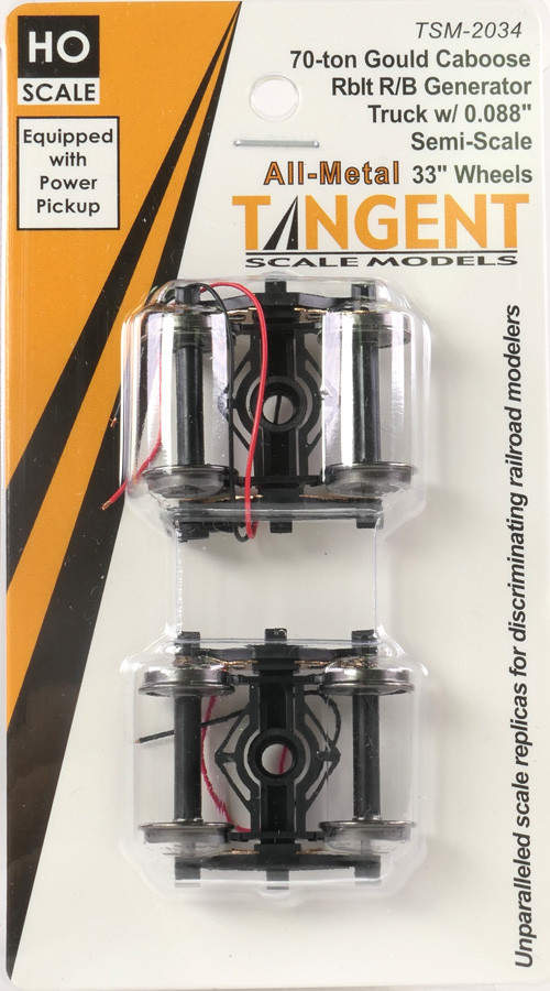 Tangent ~ HO Scale ~ 70-Ton Barber Roller Bearing Caboose Trucks w ...