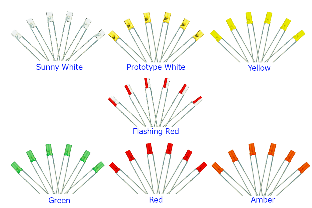 DCCconcepts ~ LED ~ Tower Type ~ 42x 3mm LEDs (w/resistors) ~ LED-YLT ...