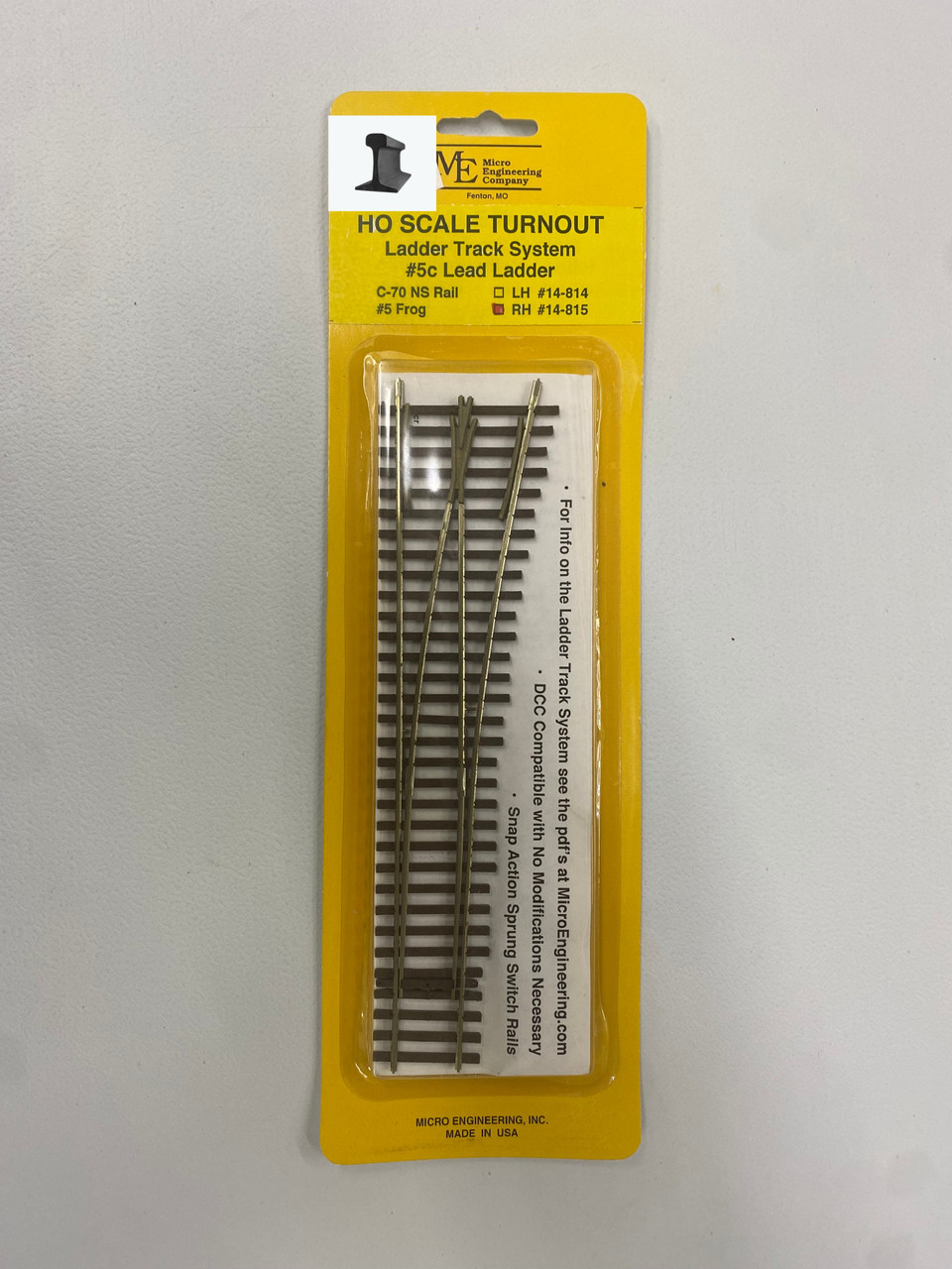 Micro Engineering ~ HO scale ~ Code 70 #5C Lead Ladder Turnout ~ Ladder ...