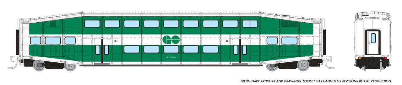 Rapido ~ N Scale ~ Bilevel Commuter Coach ~ GO Transit #2310 ~ 546015 ...