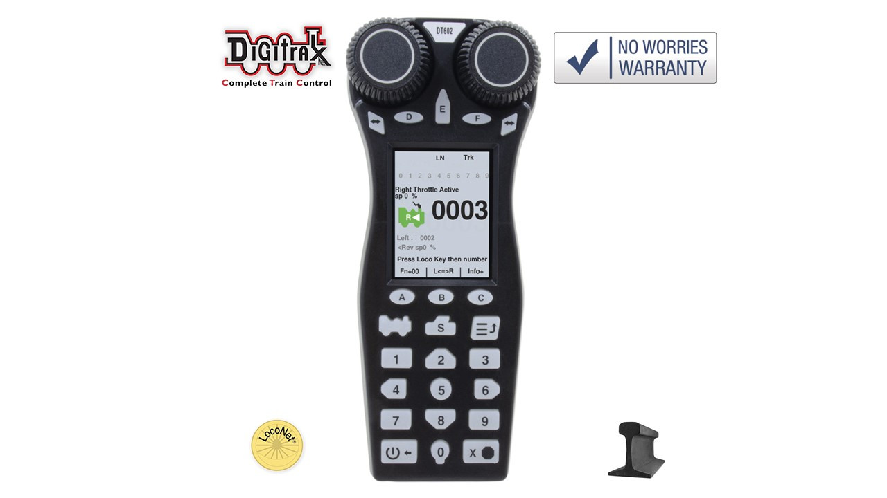 Digitrax UT6D Duplex Radio LocoNet Throttle 4 Digit Addressing - Iron ...
