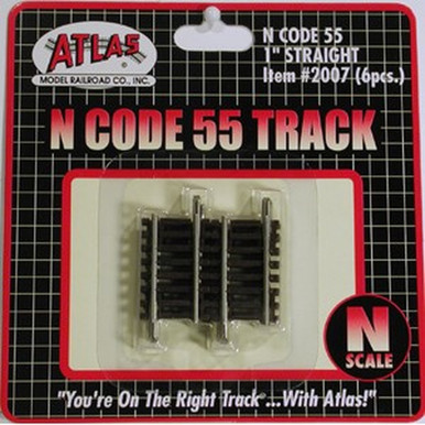 Atlas ~ N Scale ~ Code 55 Track ~ 1" Straight (6 Pieces) ~ 2007 - Iron ...