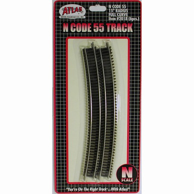 Atlas ~ N Scale ~ Code 55 Track ~ 15" Radius Curve (6 Pieces) ~ 2018 ...