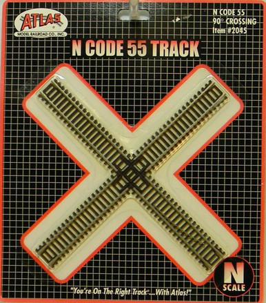 Atlas ~ N Scale ~ Code 55 Track ~ 90 Degree Crossing ~ 2045 - Iron ...