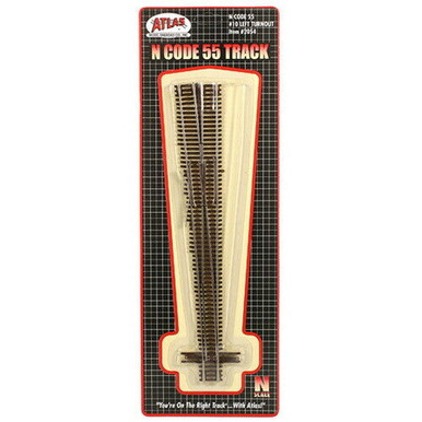 Atlas ~ N Scale ~ Code 55 Track ~ #10 Left Hand Turnout ~ 2054 - Iron ...
