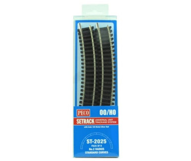 Peco ~ HO Scale ~ Code 100 ~ Standard Curved Track (8 Pieces) ~ 2nd ...