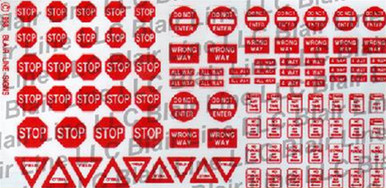 Blair Line ~ N Scale ~ Traffic Signs (Red Text) ~ 003 - Iron Planet Hobbies