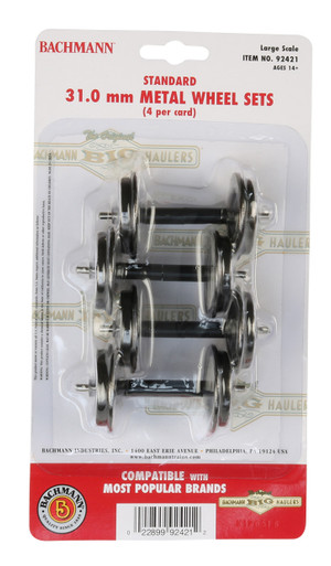 Bachmann ~ Large Scale ~ Standard Metal Wheel Set (4 Per Card) ~ 92421 ...