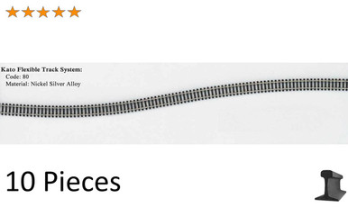 Kato ~ N Scale ~ Flexible Track Unitrack 31 13/16" 808mm ~ 10 Pieces ...