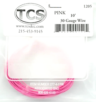 TCS ~ 30 AWG ~ DCC Decoder Wire ~ 10 Feet ~ Pink ~ 1205 - Iron Planet ...