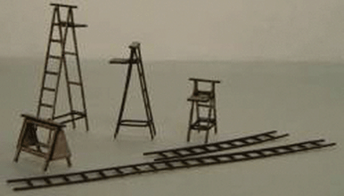 GCLaser ~ N Scale ~ Ladders ~ (Laser-Cut Wood) ~ Kit ~ Builds 22 Items ...