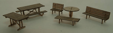 GCLaser ~ N Scale ~ Tables & Chairs ~ (Laser-Cut Wood) ~ Kit ~ Builds ...