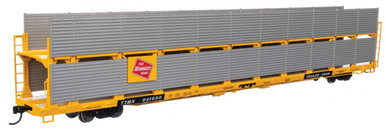 WalthersMainline ~ HO Scale ~ 89' Flatcar w/Bi-Level Shielded Auto Rack ...