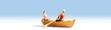 Walthers SceneMaster ~ HO Scale ~ Row Boat and 2 Passengers ~ 949-6062 ...