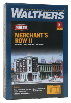 Walthers Cornerstone ~ N Scale ~ Merchant's Row II ~ Kit ~ 933-3224 ...