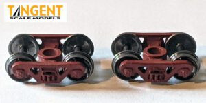 Tangent ~ N Scale ~ 100 Ton Trucks Red ~ 1 Pair ~ 551
