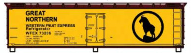 Accurail ~ HO Scale ~ Great Northern WFEX 40' Wood Reefer ~ 81501 ...