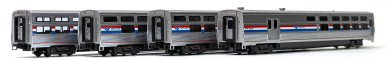 Kato N Scale ~ Viewliner II 4-Car Set, Amtrak Phase III Heritage Scheme ...