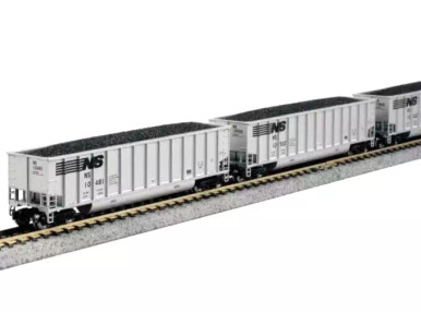 Kato N Scale ~ Norfolk Southern ~ Bethgon Coalporter W/ Loads ~ 8 Pcs ...