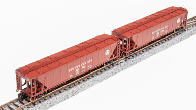 Broadway Limited ~ N Scale ~ H32 Covered Hopper, PRR, Freight Car Red ...