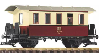 PIKO G Scale ~ DR III 2-AXLE 2. CL. COACH, BEIGE/BROWN ~ 37928 - Iron ...