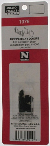 Micro Trains N Scale ~ (1076) Hopper Bay Doors (12-Pack) ~ 49920950