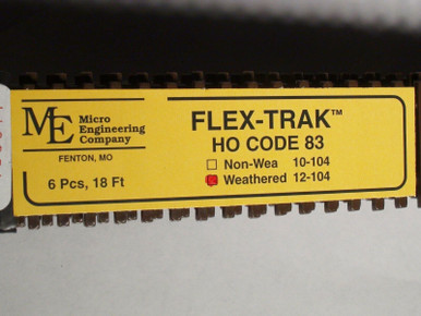 Micro Engineering ~ HO Scale ~ Code 83 ~ Weathered 36" Flex-Trak 12 ...