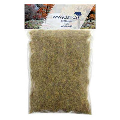 WWScenics ~ Any Scale ~ Static Grass 5/32" 4mm Fibers ~ Dead 1.8oz 50g ...
