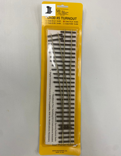 Micro Engineering ~ On30 Scale ~ Flex-Track Turnouts ~ Code 70 #5 ...