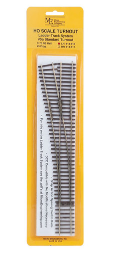 Micro Engineering ~ HO scale ~ Code 70 #5a Standard Turnout ~ Ladder ...