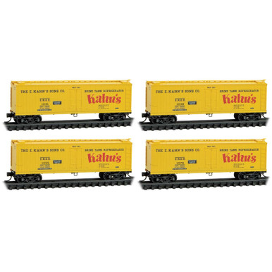 Micro Trains ~ N Scale ~ 40' Double-Sheathed Wood Reefers ~ 4-Car Pack ...