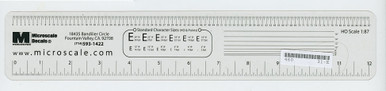 Microscale Industries Inc ~ Clear HO Scale Ruler ~ 03-1 - Iron Planet ...