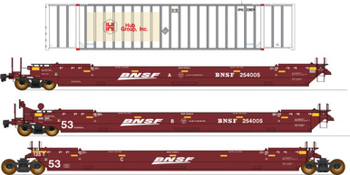 Intermountain ~ HO Scale Maxi IV Intermodal Well Car ~ 3-Unit Set ...