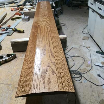 large oak wood threshold transition floor remoldel