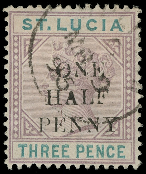 St. Lucia Scott 40a Gibbons 53 Superb Used Stamp - colonialstamps.com