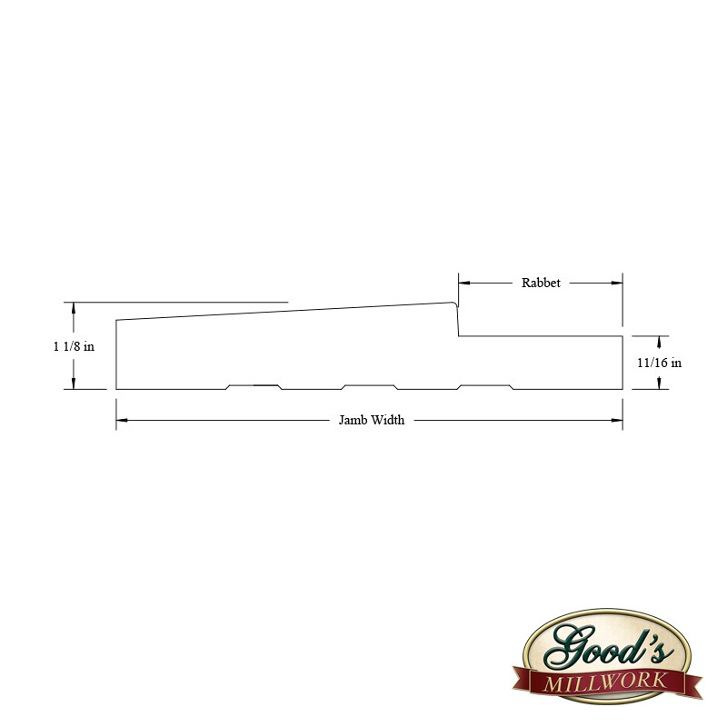 Standard Single Rabbeted Sloping Transom Sill (GM930) - Good's Millwork
