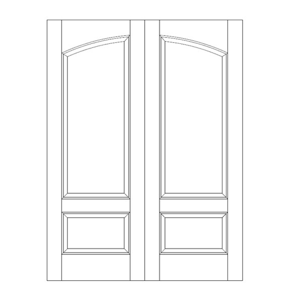 2-Panel Wood Door (DR2160CA) | Hardwood Doors | Good's Millwork