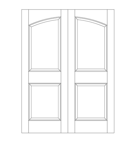 2 Panel Door w/ Arch Panel - Good's Millwork