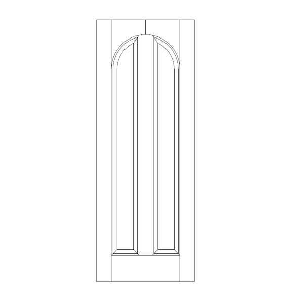 2 Panel Door w/ Arch Panel - Good's Millwork